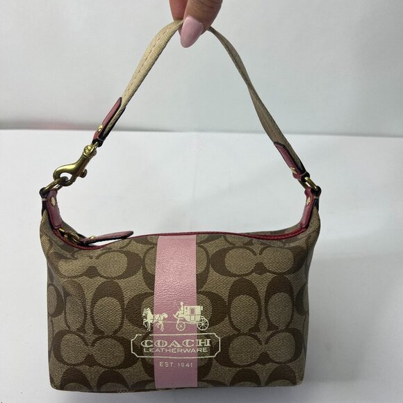 Coach | Bags | Vintage Heritage Coach Pink Mini Bag | Poshmark